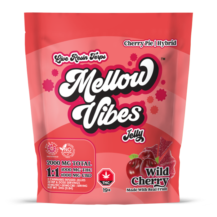 Wild Cherry 1:1 THC CBG 2000 MG Total – Mellow Vibes